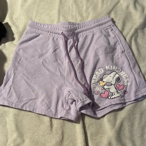 Peanuts | Shorts | Purple Snoopy Shorts Peanuts Addition | Poshmark